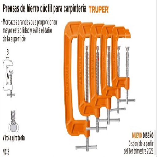 PRENSA No 5 DE HIERRO NODULAR PARA CARPINTERIA
